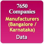 List of Manufacturing Companies in Bangalore, Karnataka